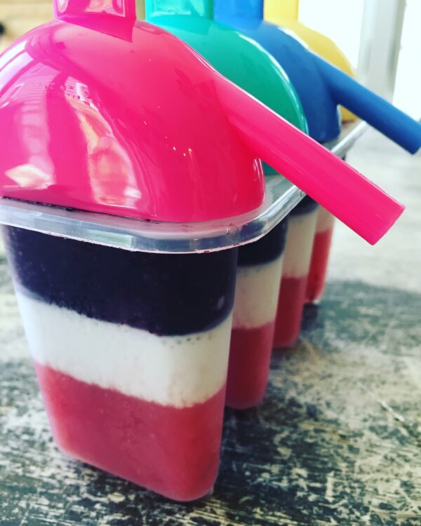 Red, White and Blue: July 4th Layered Ice Pops | Dana White Nutrition