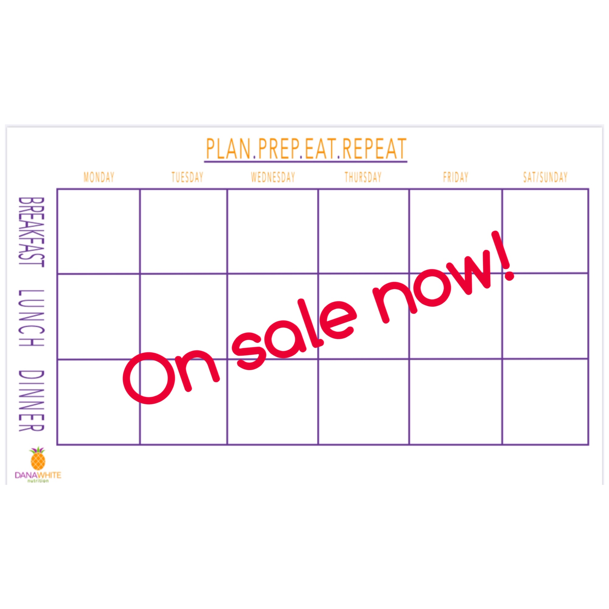 Meal Planner White Board | Dana White Nutrition