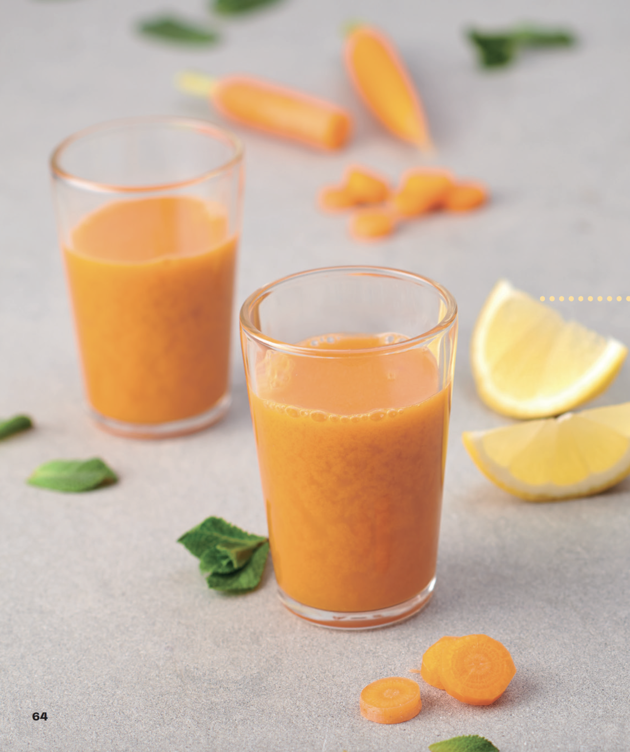 Carrot Mint Lemon Refresher Shot | Dana White Nutrition